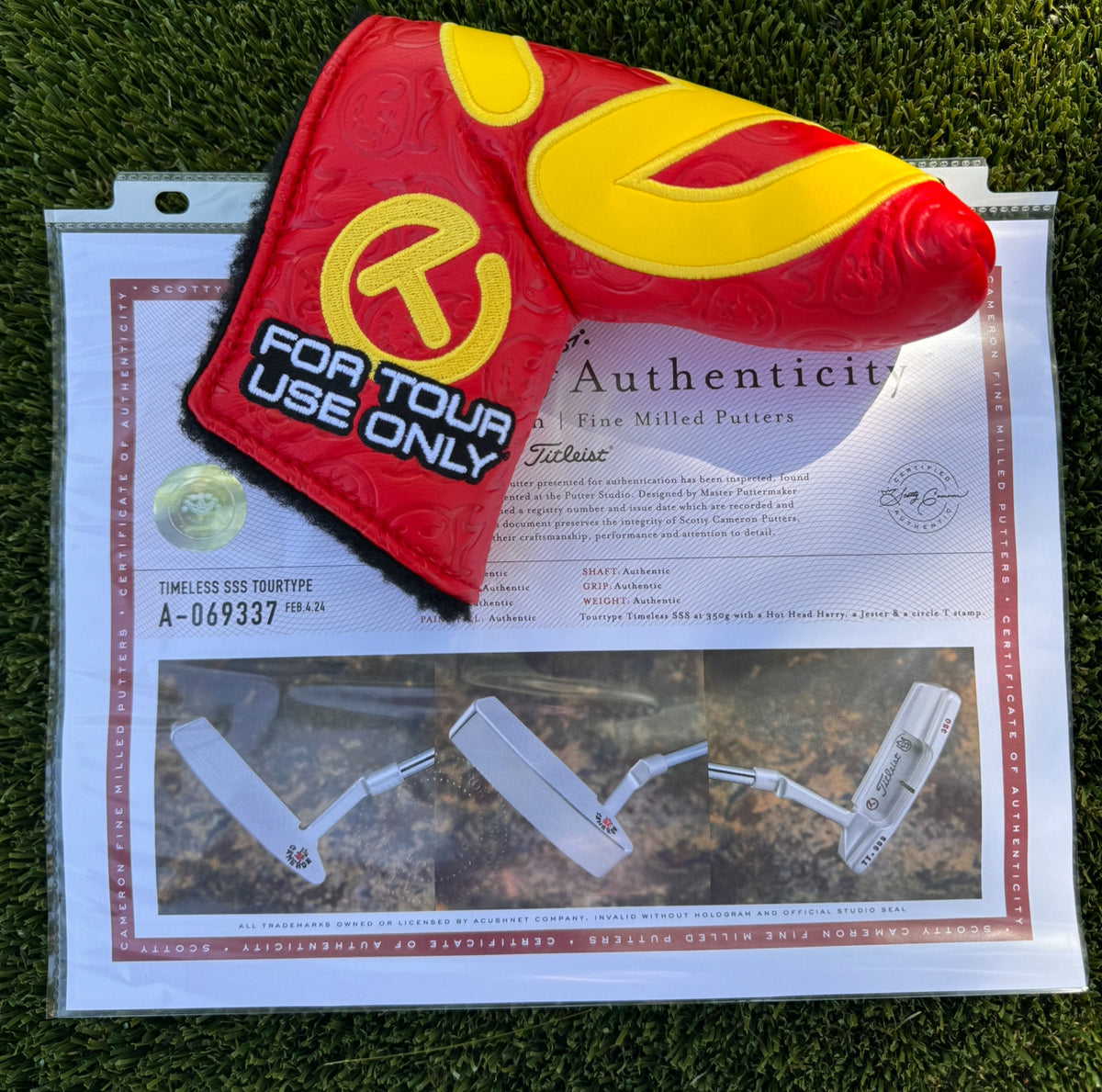Scotty Cameron Timeless TourType SSS 350G Hot Head Harry, Jester Circl ...