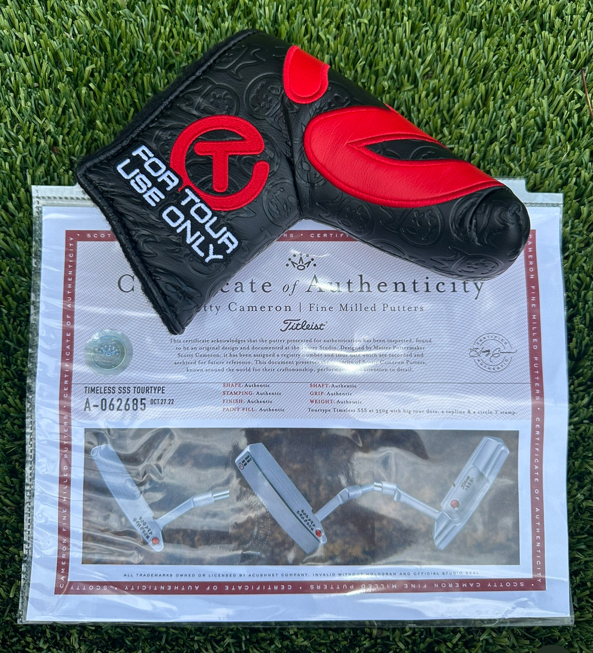 Scotty Cameron Rare Cherry Bomb Tour Type Timeless SSS 350G Circle T P ...